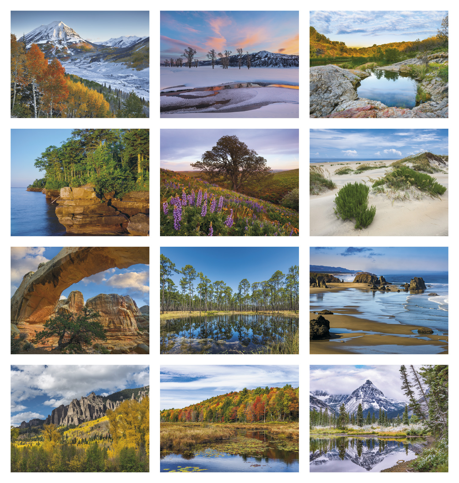 Scenic America 13-Mo Full-Size Spiral Wall Calendar- # 400 : Imprinted ...