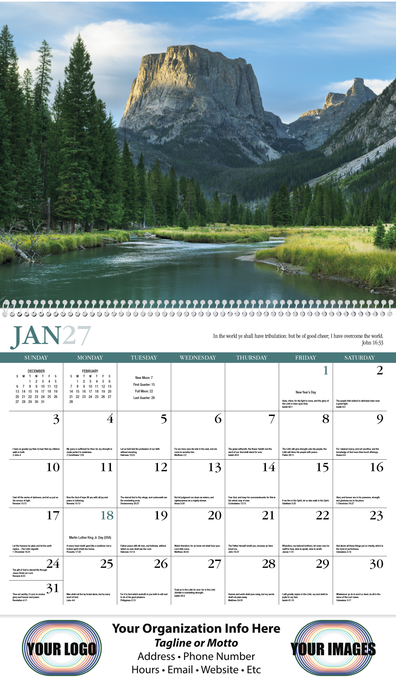 Reflections 13-Month Full-Size Wall Calendar Spiral Bound-#406 ...