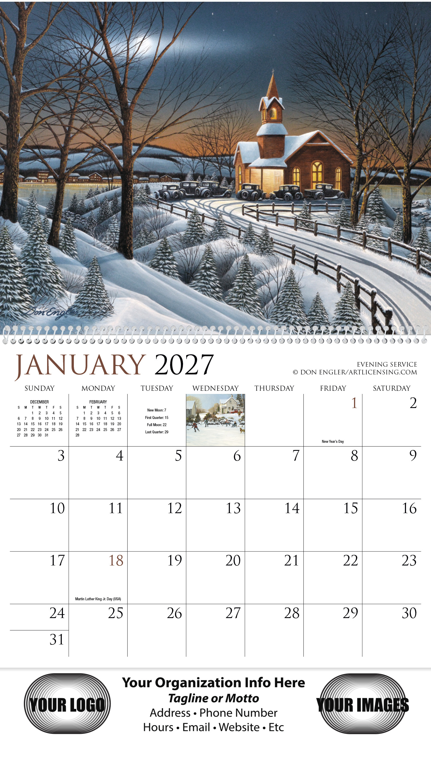 Back Home 13 Month Full Size Wall Calendar #491 : Imprinted Calendars ...